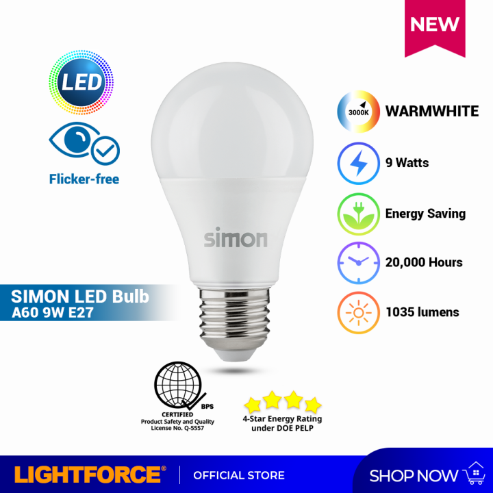 SIMON LED BULB A60 9W E27 | Lazada PH