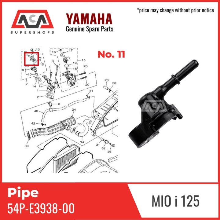 MIO i125/SOUL i125/AEROX/NMAX/GRAVIS/FAZZIO 125 INJECTOR PIPE (54P ...