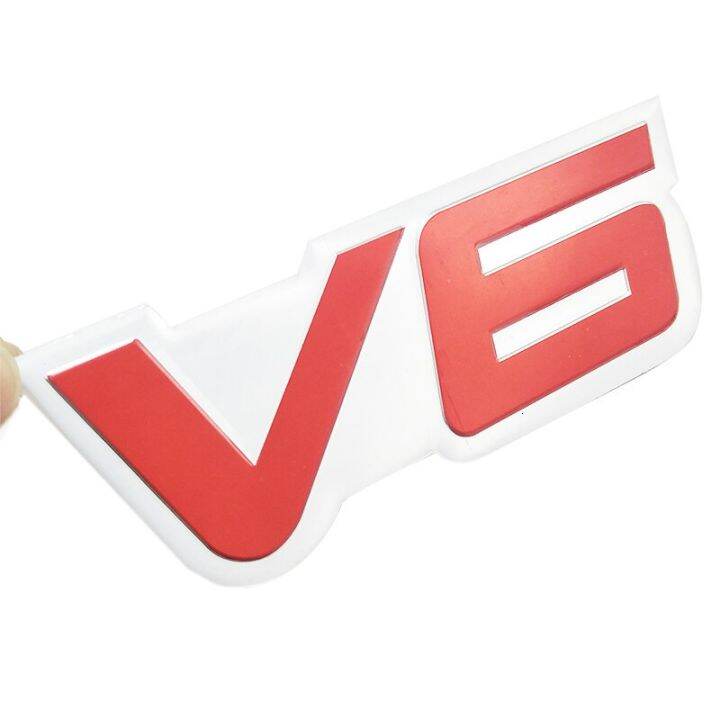 NEW V6 Logo 3D Car Aluminm Sticker Emblem Auto Badge Decal For Mercedes ...