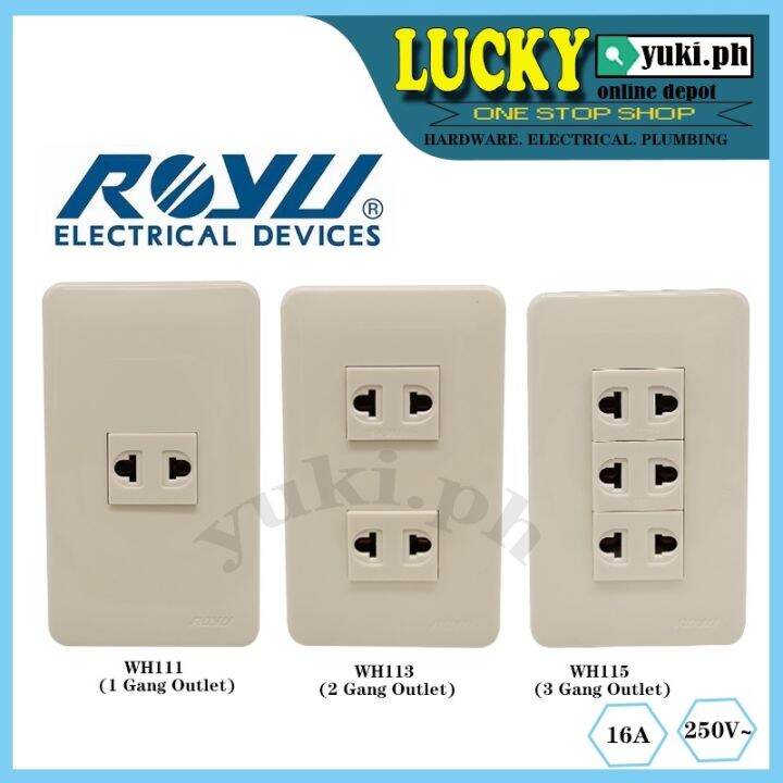 ROYU UNIVERSAL CLASSIC SERIES OUTLET 1-GANG (WH111) / 2-GANG (WH113) 3 ...