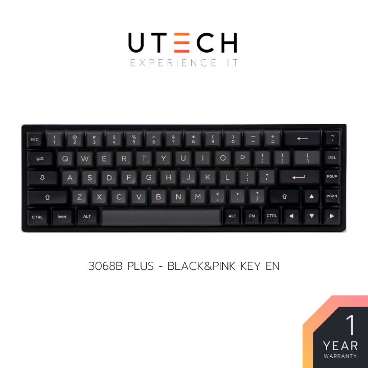 คีย์บอร์ด Akko Keyboard 3068B Plus - Black&Pink RGB Bluetooth Wireless ...
