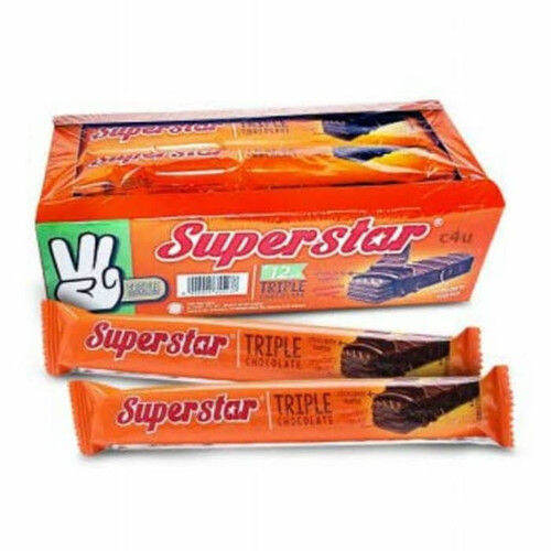 SUPERSTAR Triple Chocolate Snack 1 Box Isi 12 | Lazada Indonesia