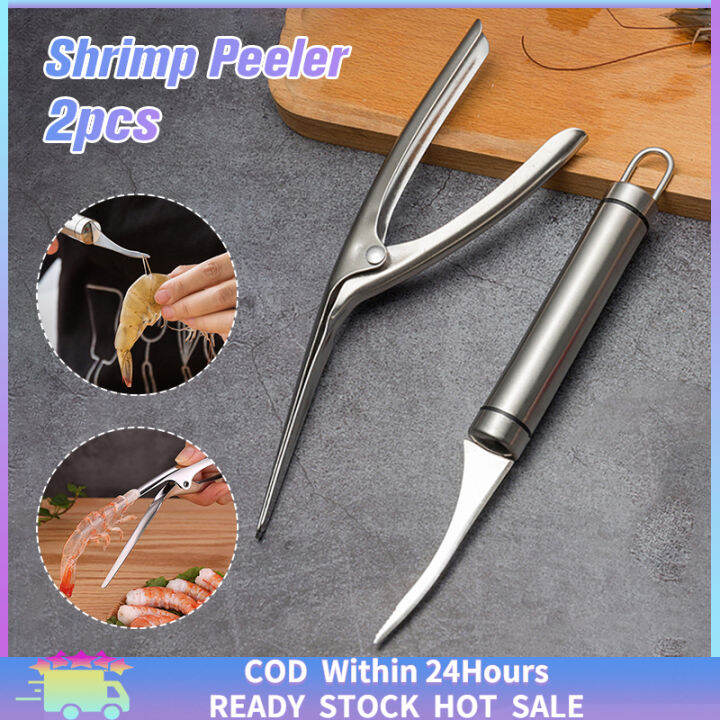 [Fast Delivery] 2Pcs Stainless Steel Shrimp Peeler Shrimp Cleaner Knife ...