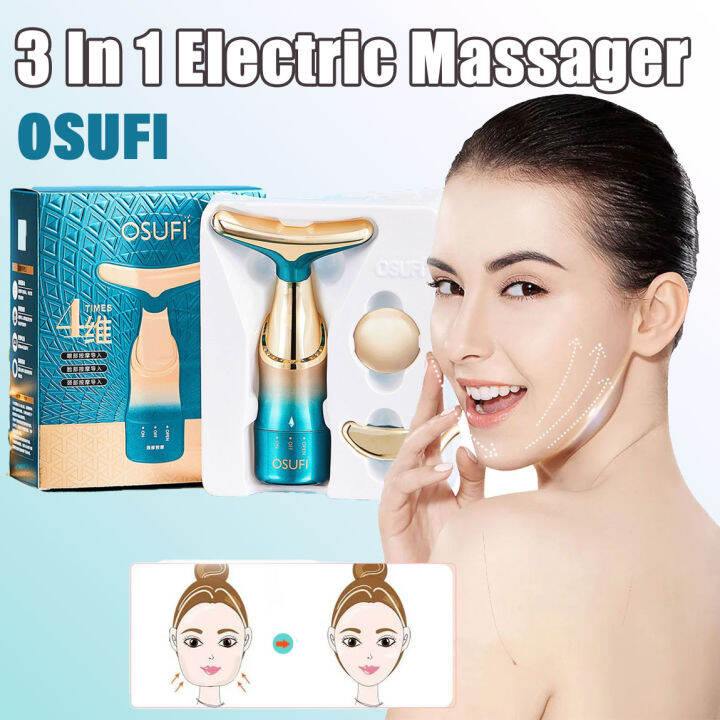 OSUFI 3 In 1 Electric Face Massager Microcurrent Skin RejuvenatiAnti ...