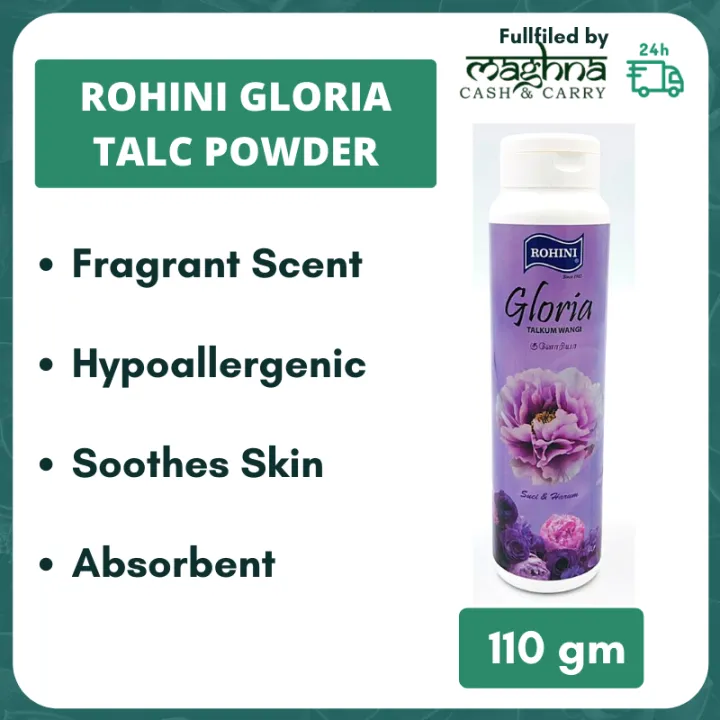 Rohini Gloria Talcum Powder (Bedak Talkum)- 1 Bottle (110 g) | Lazada