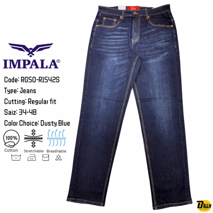 IMPALA Brand Men’s Regular Fit Stretchable Jeans ( RG50-R1542S ) | Lazada