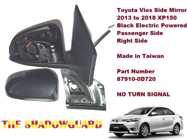 Vios 2013 to 2023 Side Mirror Electric Passenger Side | Lazada PH