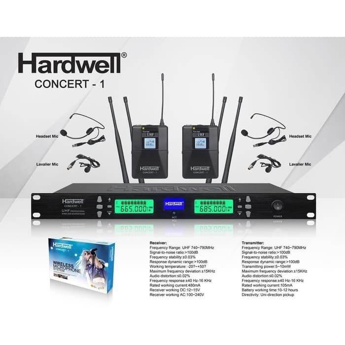 Mic Wireless Hardwell Concert 1 Concert1 Clip On 2 Headset 2 Clip On ...