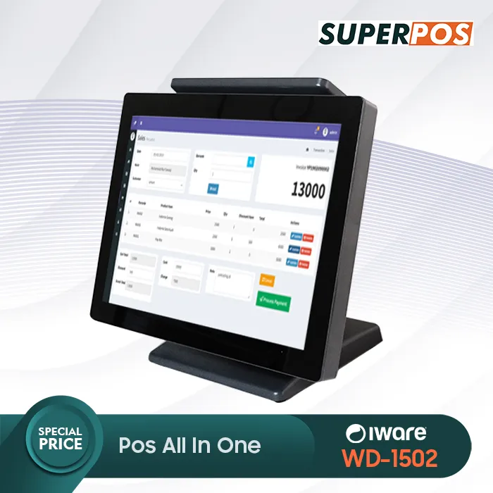 MESIN KASIR ALL IN ONE TOUCHSCREEN POS SYSTEM IWARE WD-1502 | Lazada Indonesia