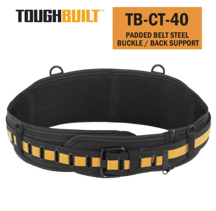 เข็มขัดนิรภัย TB-CT-40พร้อมหัวเข็มขัดเหล็กและที่รองหลัง-สีดำ/เหลือง ...