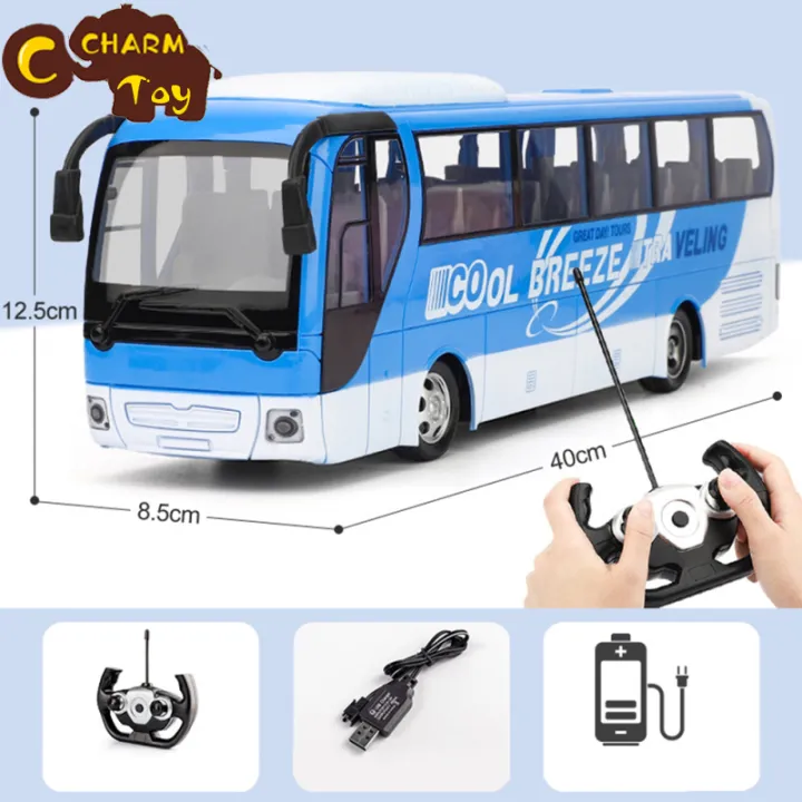 Large Wireless Remote Control Bus With Light Simulation Rechargeable ...