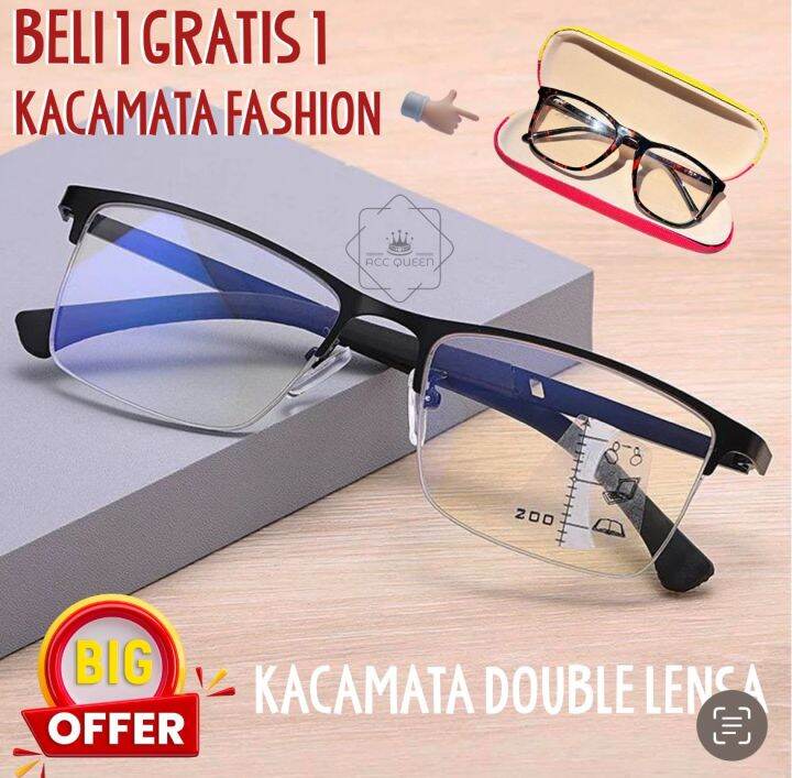 Beli satu Gratis Satu Kacamata Baca Dua Lensa Kacamata Baca UMUR 50 ...