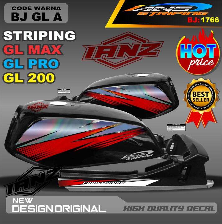 CUSTOM STRIPING GL MAX HOLOGRAM / STRIPING BEST SELLER UNTUK MOTOR GL ...
