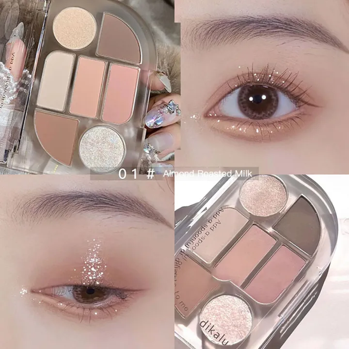 Z & M 【ชานมผงสีเทาอย่างรวดเร็ว Pure Desire Wind Eyeshadow Palette ความ ...