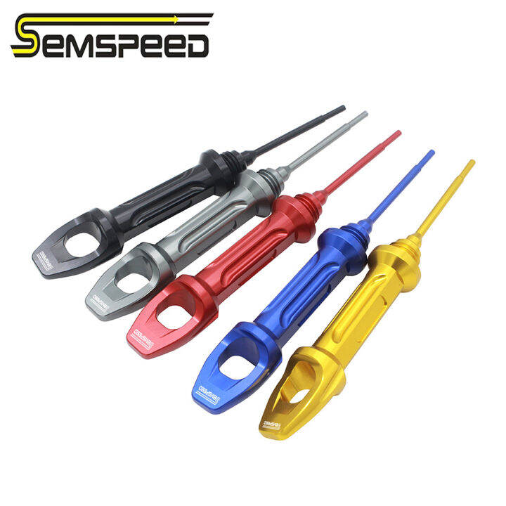 SEMSPEED Motorcycle CNC Engine Oil Level Guage Dipstick Measure For ...
