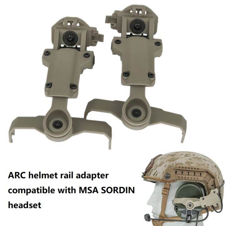 Headset ARC Helmet Rail Adapter for MSA SORDIN Tactical Headphone ...