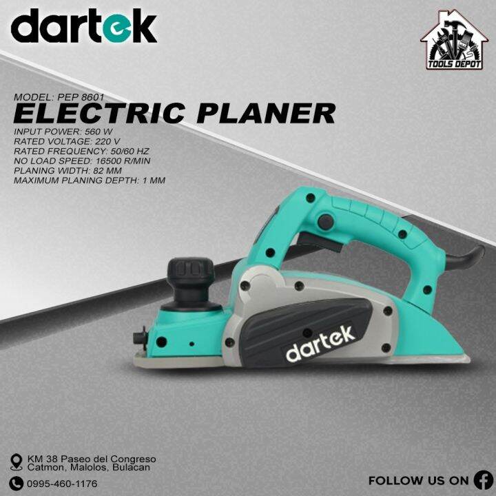 DARTEK Electric Planer 560W 82mm PEP 8601 | Lazada PH