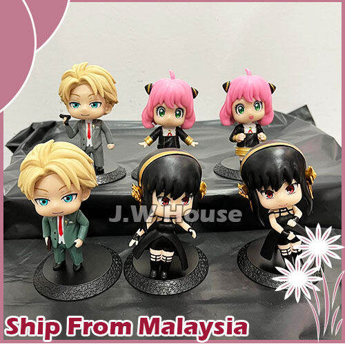 6PCS SPYXFAMILY ANYA CAKE TOPPER CARTOON FIGURE PVC TOYS | Lazada