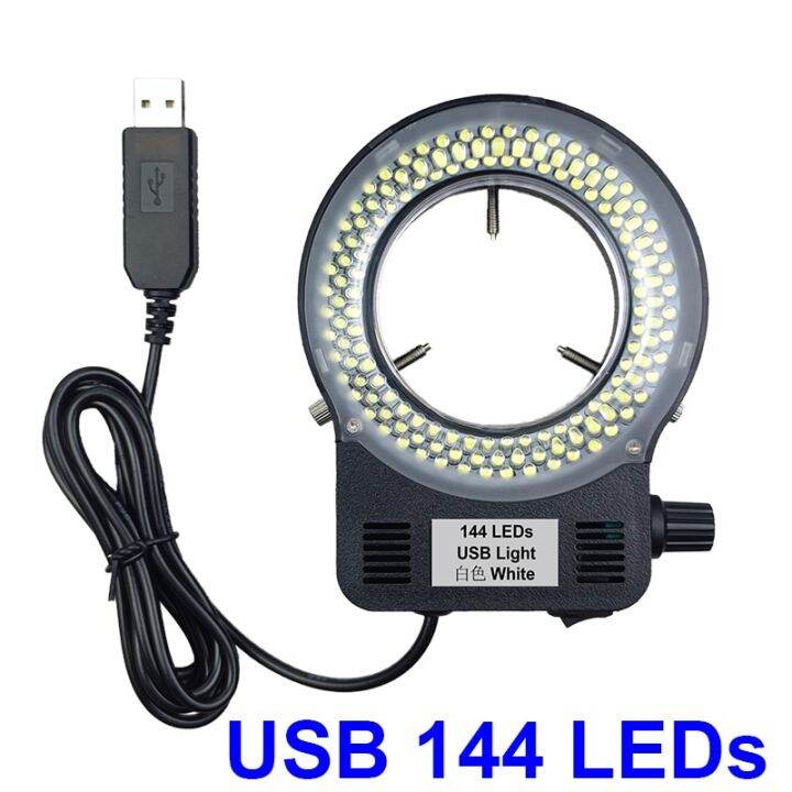 USB 144 Adjustable LED Ring Light for Trinocular Stereo Microscope ...
