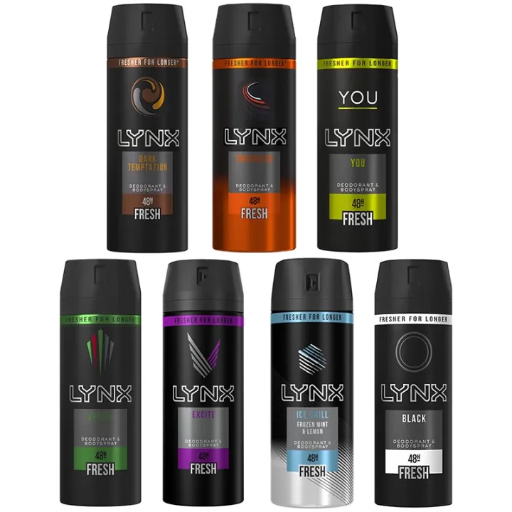 สหราชอาณาจักรนำเข้า LYNX LYNX Men Stop Sweat Spray น้ำหอม150 Ml 7ตัวเลือก1 | Lazada.co.th