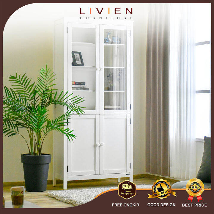 Lemari Dapur, LIVIEN, Lemari Display Minimalis, Lemari Kabinet 2 Pintu ...
