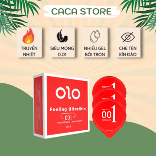 Bao cao su olo siêu mỏng truyền nhiệt x2 gel bôi trơn gốc nước giảm đau