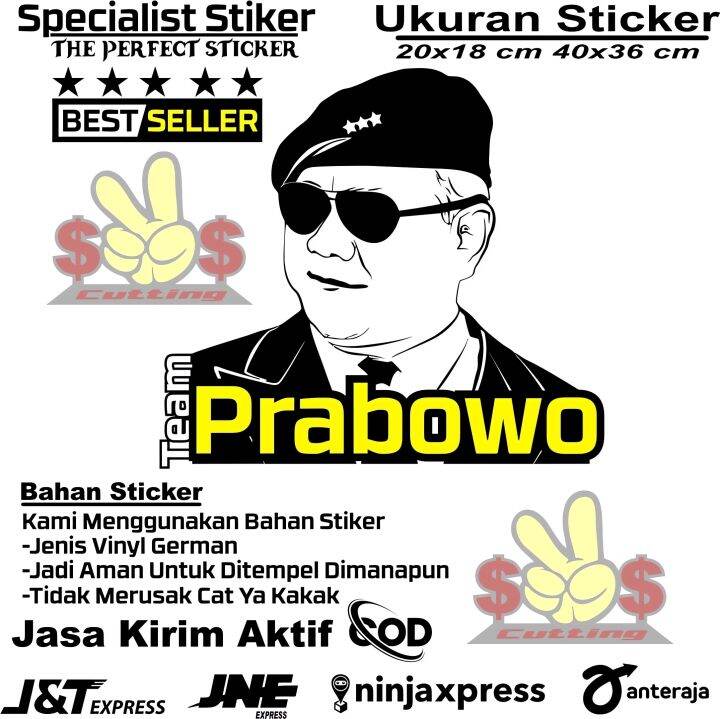 Stiker Mobil truk Team Prabowo Sticker Kaca Dan Body Mobil Team Prabowo ...
