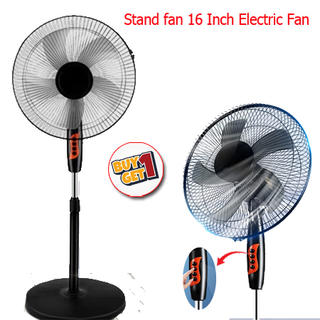 Buy 1 Get 1 Electric Fan Stand Fan 16inch 3 Speed Mode | Lazada PH