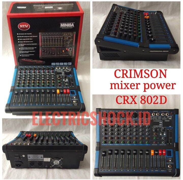 POWER MIXER CRIMSON CRX 802D / 802 D 8CHANNEL BLUETOOTH | Lazada Indonesia