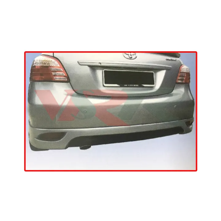 Toyota Vios Second Generation (2008) TOM Style Rear Back Bumper Skirt ...