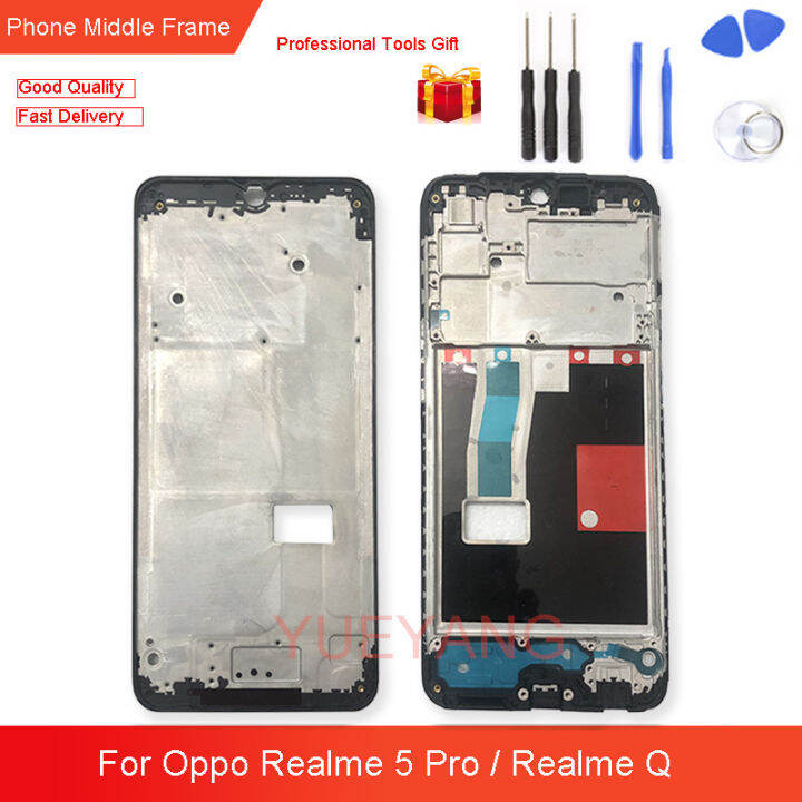 สำหรับ Realme 5 Pro & Realme Q โครงหน้ากากกลาง Housing Board LCD สนับสนุนกลางแผงหน้าปัดอะไหล่ ...