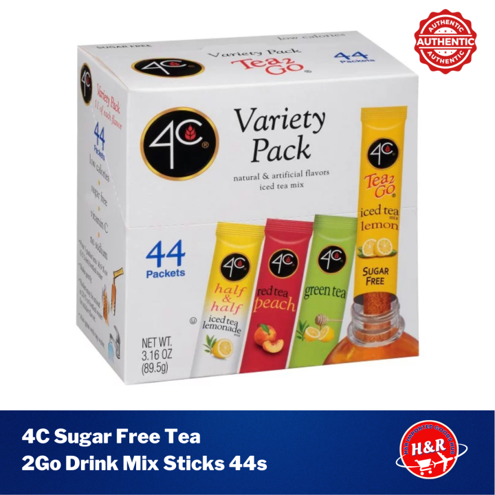 4C Sugar Free Tea 2Go Drink Mix Sticks 44s Imported from USA | Lazada PH