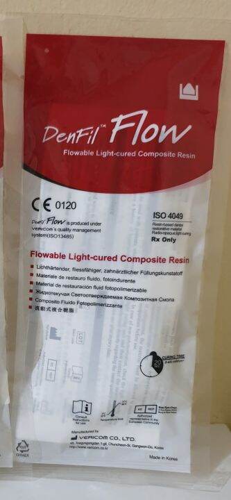 Flowable Light-cured Composite Resin DenFil Flow A3 shade syringe ...