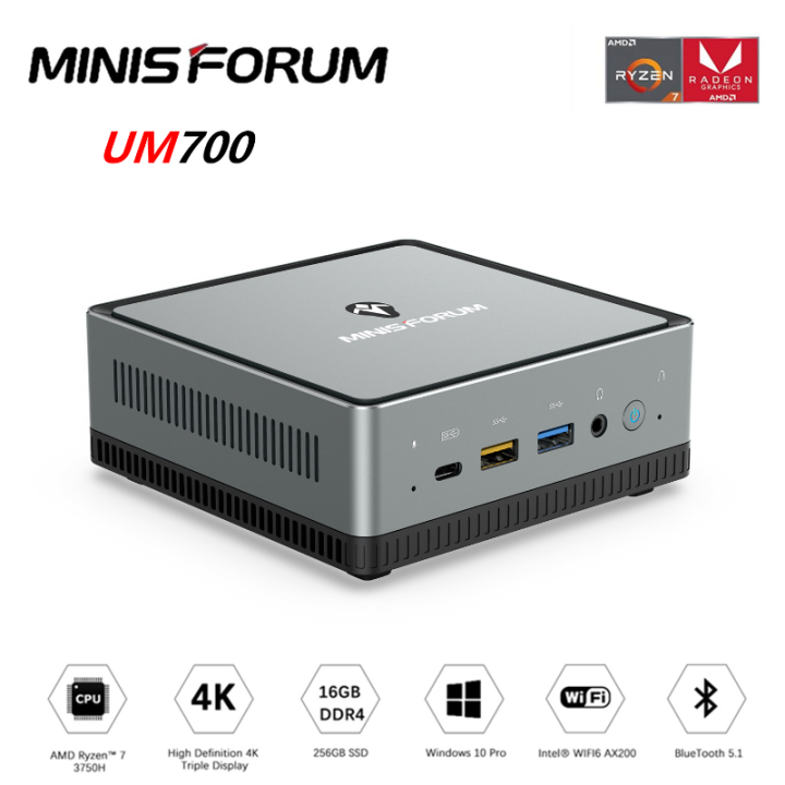 MINISFORUM UM700 Mini PC 16GB 512GB AMD Ryzen7 3750H 4Cores/8Threads ...