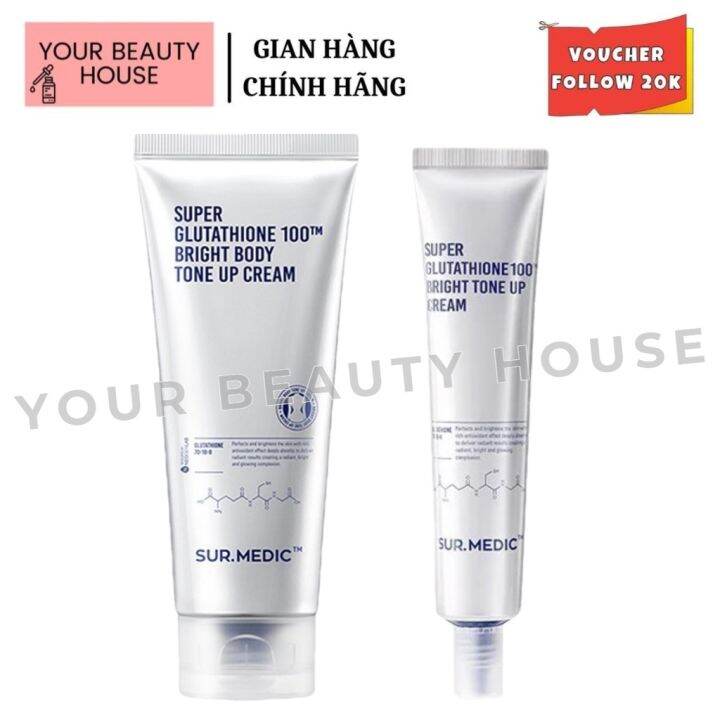 [Sur Medic] Kem Cấp Ẩm Dưỡng Trắng Da Super Glutathione 100 Bright Tone ...