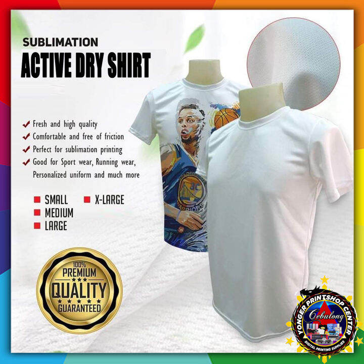 SUBLIMATION ACTIVE DRY T-SHIRT WHITE COLOR | Lazada PH