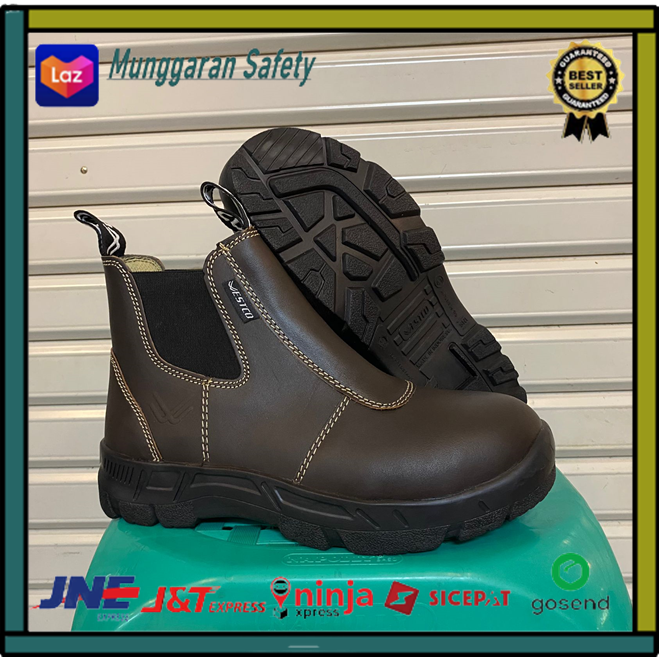 Sepatu Safety Terbaru Westco WSD 161 6"Pull-On Boots With Side Rubber - Safety Shoes Westco WSD ...