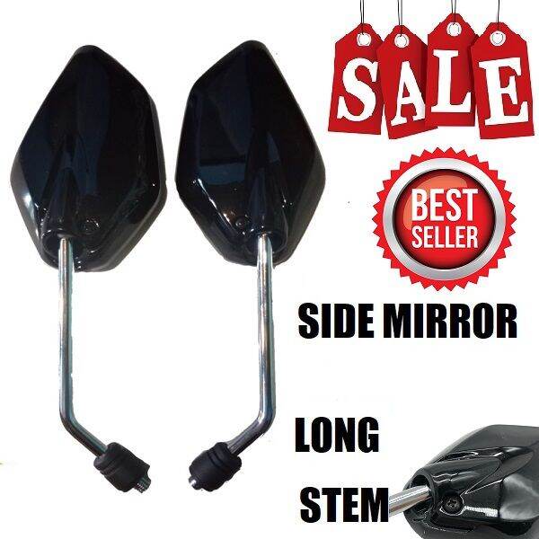 YAMAHA Mio Soul i125/MOTORCYCLE Side Mirror SILVER GLOSSY ALLOY STEM ...