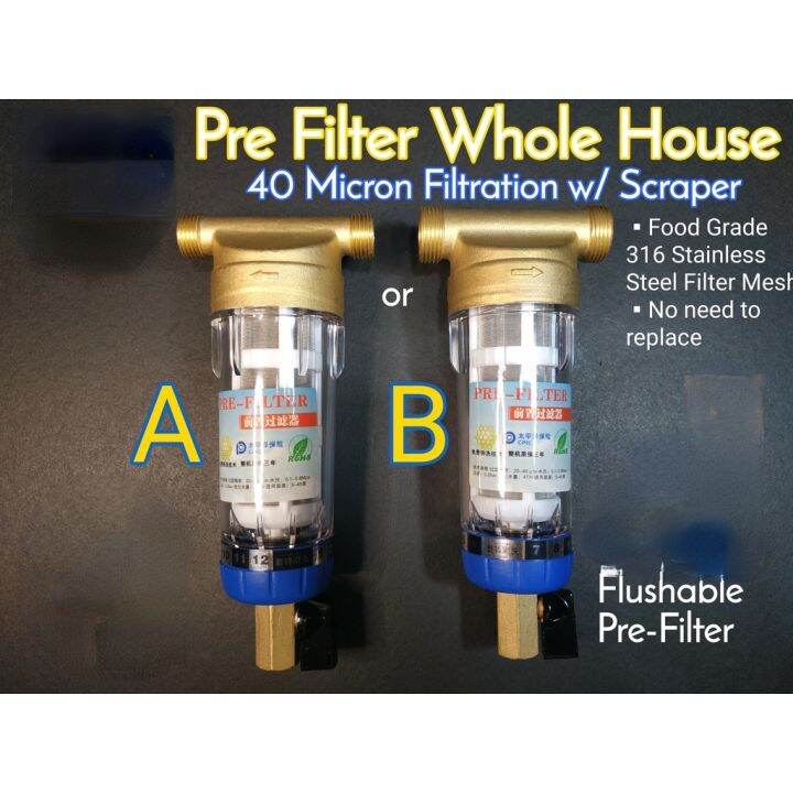★Pre Filter Whole House 40 Micron Filtration SS316 Reusable Filter Mesh ...