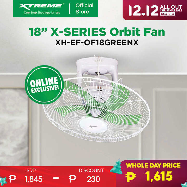 X-SERIES 18 inches Ceiling Fan 3-Speed Levels Knife-shape Blade ...
