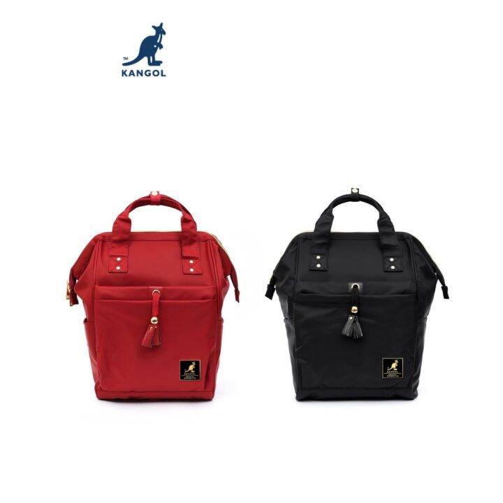 ♂KANGOL Bag กระเป๋าเป้ backpack ขนาดใหญ่ใส่โน๊ตบุ๊คได้ สีดำ,แดง ...