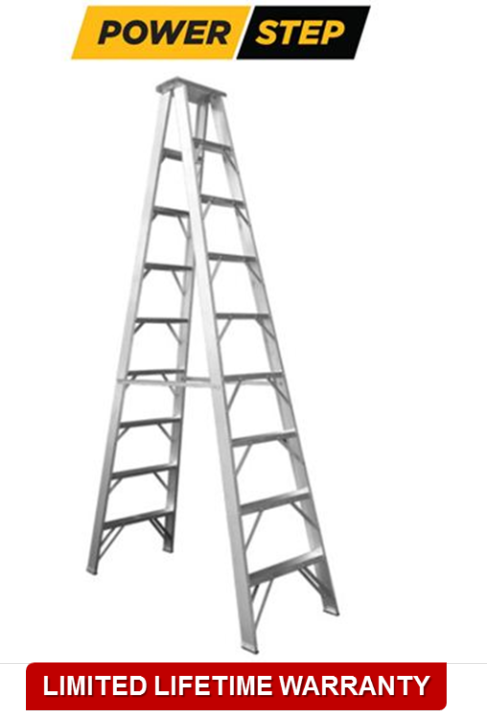 Power Step Aluminum Twin Step Ladder 10ft | Lazada PH
