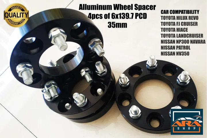 WHEEL SPACER 6HOLES-139.7 PCD 35MM WHEEL SPACER 4PCS / TOYOTA HILUX ...