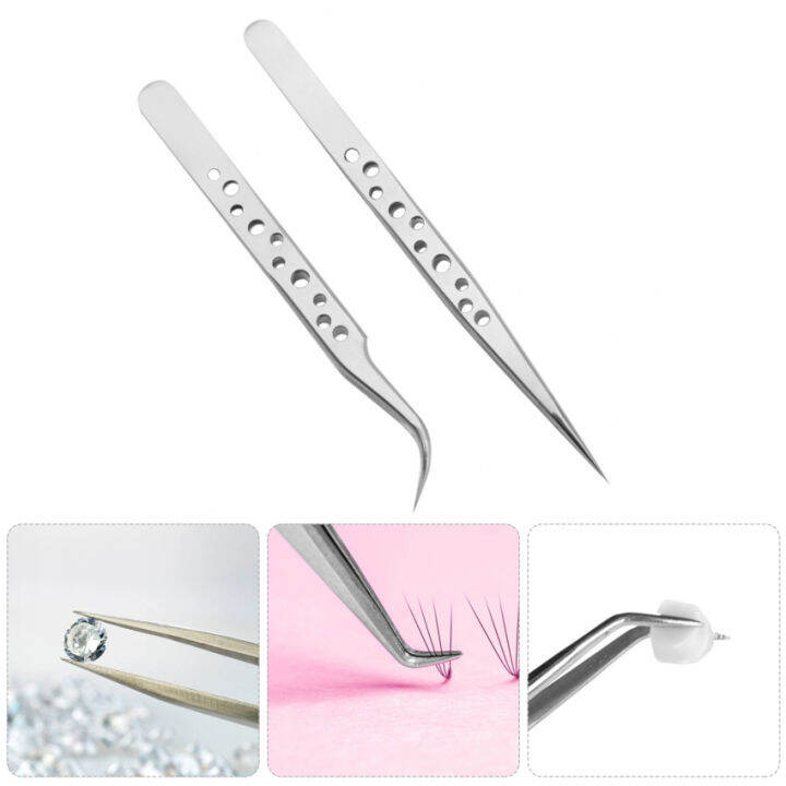 Multi Use Tweezer Electronics Industrial Tweezers Anti-static Curved ...