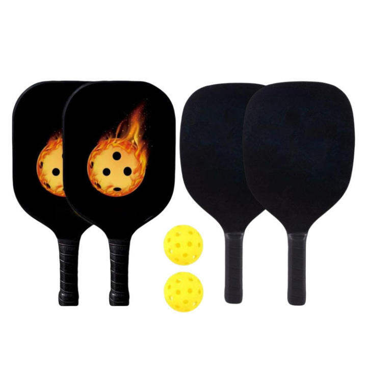 Pickleball Paddles Carbon Fiber Lightweight Racquets with 2 Pickleball ...