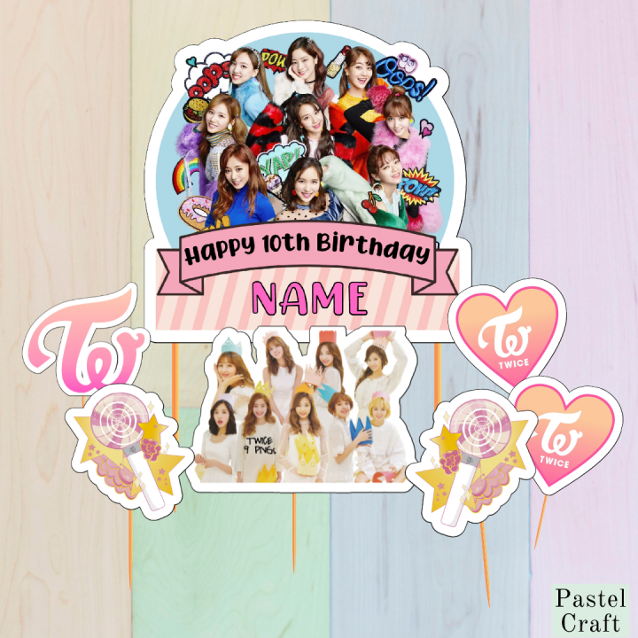 Twice Customized Cake Topper for Birthday Party / Events / Celebrations ...