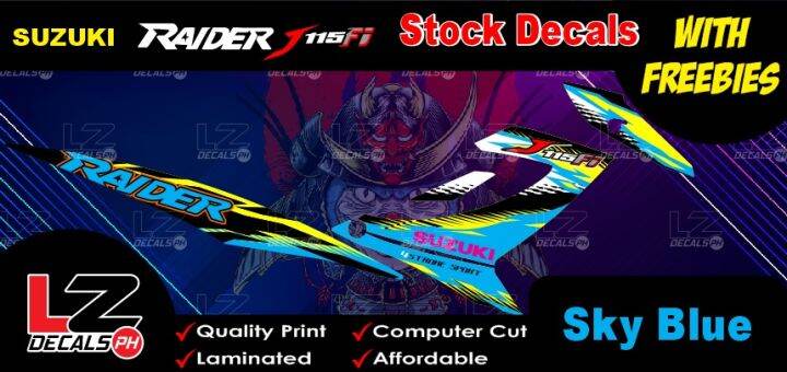 Suzuki Raider J 115 Fi Stock Decals / Stickers with Freebies | Lazada PH