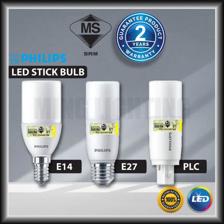 (Sirim) Philips MyCare LED Stick Energy Saving Bulb Bright Downlight E14 E27 PLC 5.5W 7.5W 9.5W ...