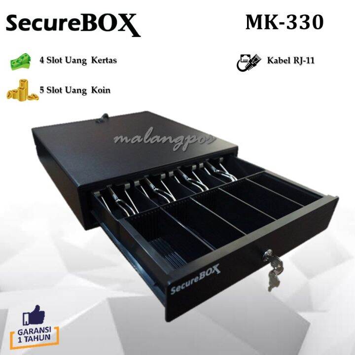 Laci Uang Securebox MK330 MK- 330 Mini Cash Drawer RJ11 to Printer ...
