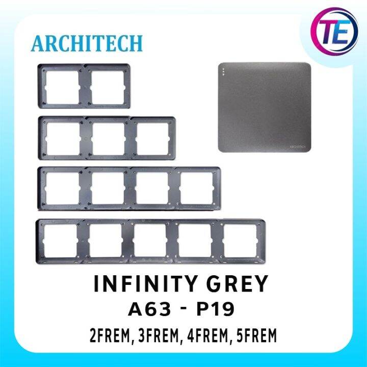 Architech Infinity Grey FRAME / BINGKAI Stop Kontak / SAKLAR A63-P19 | Lazada Indonesia